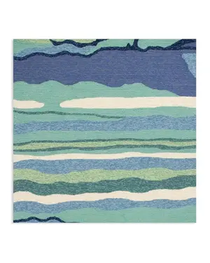 Kas Harbor Lagoon Round Area Rug, 7'6 X 7'6