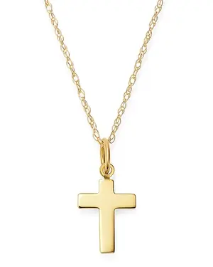 MOON & MEADOW 14k Yellow Cross Pendant Necklace - Gold