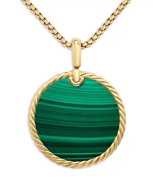 David Yurman Dy Elements Malachite Pendant - Silver