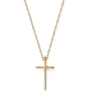 Bloomingdale'S 14k Yellow Cross Pendant Necklace - Gold