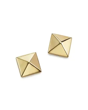 Bloomingdale'S 14k Yellow Pyramid Stud Earrings - Gold