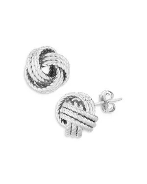 Aqua Bloomingdale's Fine Collection Sterling Love Knot Stud Earrings - Silver