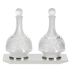 Lalique Versailles Oil & Vinegar Set With Tray - Clear