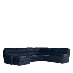 GIUSEPPE NICOLETTI Grazia 6 Piece Reclining Sectional Torello -blue