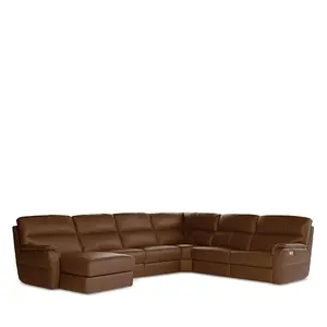 GIUSEPPE NICOLETTI Grazia 6 Piece Reclining Sectional Torello -cognac