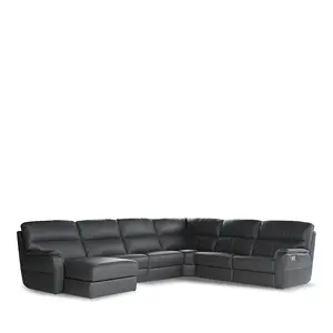 GIUSEPPE NICOLETTI Grazia 6 Piece Reclining Sectional - Torello -grigio Scuro