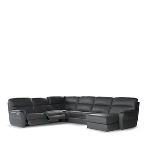 GIUSEPPE NICOLETTI Grazia 6 Piece Reclining Sectional - Torello -grigio Scuro