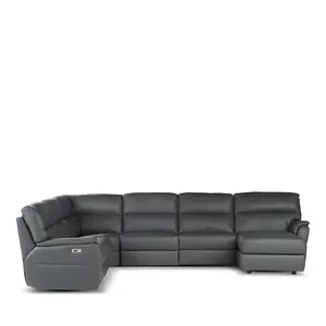 GIUSEPPE NICOLETTI Grazia 6 Piece Reclining Sectional - Torello -grigio Scuro