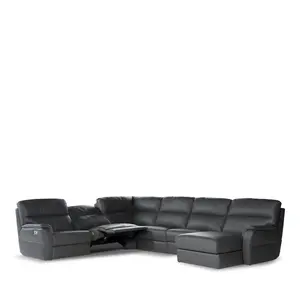 GIUSEPPE NICOLETTI Grazia 6 Piece Reclining Sectional - Torello -grigio Scuro