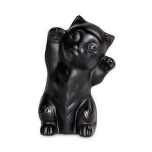 Lalique Limited Edition Crystal Kitten Figure - Black
