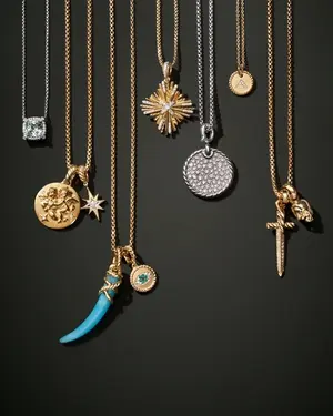 David Yurman 18k Yellow Petrvs Dagger Amulet - Gold