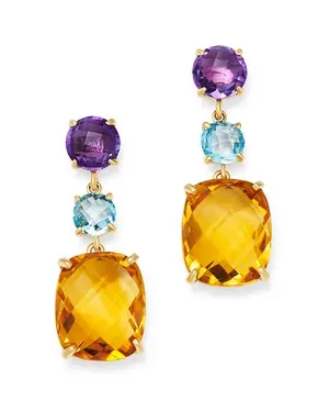 Bloomingdale'S Multi-gemstone Drop Earrings - Multi/gold