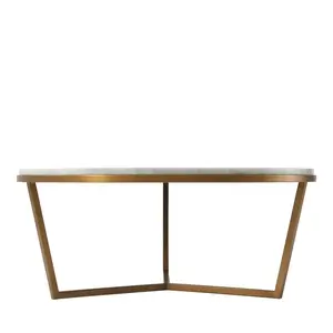 THEODORE ALEXANDER Fisher Round Marble Cocktail Table, Small