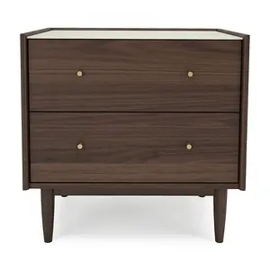 HUPPE Marvin 2 Drawer Nightstand Exclusive - Tobacco Walnut