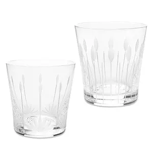 Lalique Lotus Blossoms & Buds Tumblers, Set Of 2 - Clear