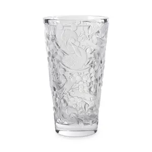 Lalique Merles & Raisins Large Vase - Clear