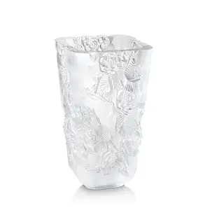 Lalique Pivoines Large Vase - Clear