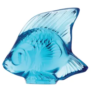 Lalique Classic Fish - Light Blue