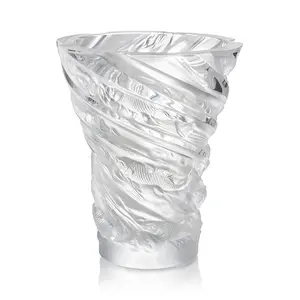Lalique Carpes Koi Vase - Clear