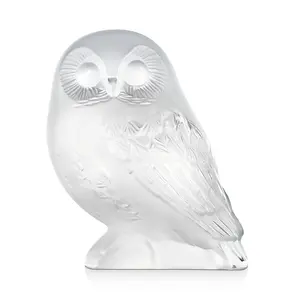 Lalique Shivers Owl Figure - No Color