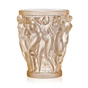 Lalique Small Bacchantes Vase - Gold Luster