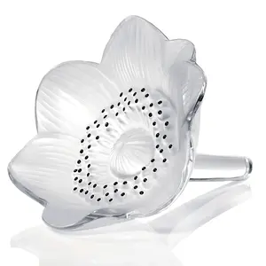 Lalique Anemone Flower Paperweight - Crystal