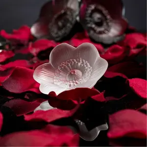 Lalique Anemone Flower Paperweight