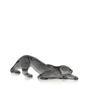 Lalique Zeila Panther Figure - Black