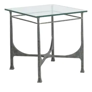 ARTISTICA Bruno Square End Table - Silver