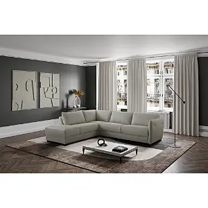 CHATEAU D'AX Chateau D'ax Pavia Leather Sectional Sofa Leather White Mf666