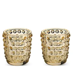 Lalique Mossi Lustre Votives, Set Of 2 - Gold