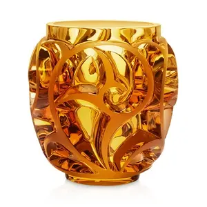 Lalique Tourbillon Amber Vase - Multi