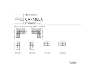VIOLINO Carmela 2 Piece Leather Sectional Exclusive