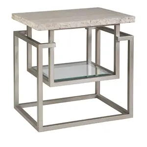 ARTISTICA Theo Rectangular End Table - White
