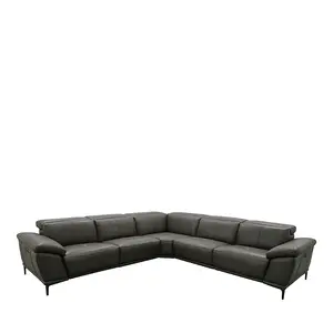 Bloomingdale'S Aprile Leather Reclining Sectional Sofa - Nc-e Graphite