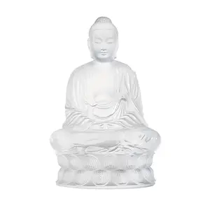 Lalique Small Buddha Figure - Clear