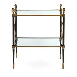 Jonathan Adler Jonathan Rider Two Tier Brass Side Table - Multi