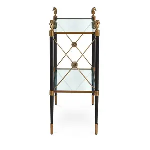 Jonathan Adler Jonathan Rider Two Tier Brass Side Table