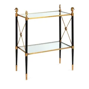 Jonathan Adler Jonathan Rider Two Tier Brass Side Table