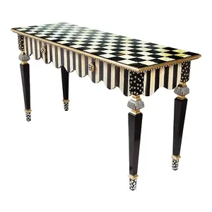 MACKENZIE-CHILDS Courtly Stripe Console Table - Multi