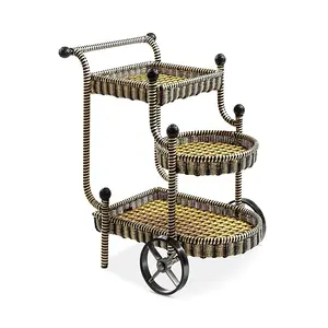 MACKENZIE-CHILDS Courtyard Bar Cart - Multi