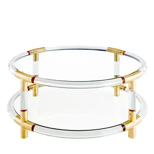 Jonathan Adler Jacques Round Acrylic Cocktail Table - Silver