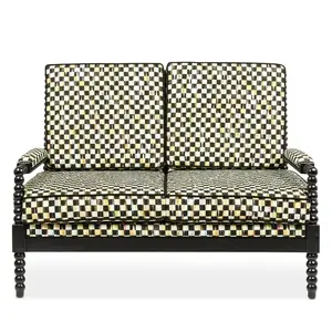 MACKENZIE-CHILDS Spindle Check Outdoor Loveseat