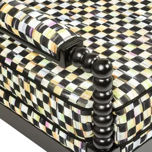 MACKENZIE-CHILDS Spindle Check Outdoor Loveseat