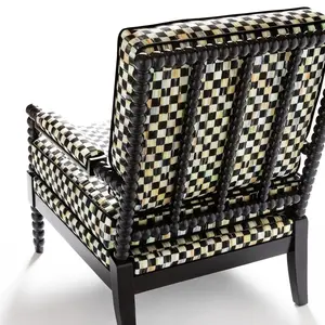 MACKENZIE-CHILDS Spindle Check Outdoor Chair