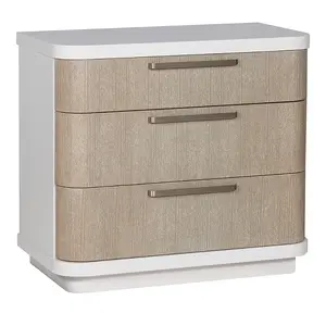 VANGUARD FURNITURE Champagne Cove Triple Drawer Nightstand - Cerused Taupe