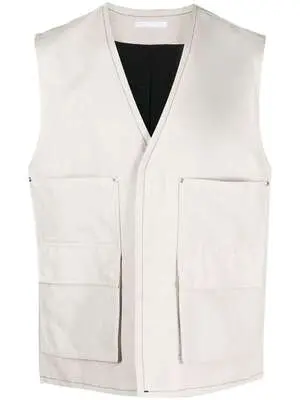 Helmut Lang Cotton-linen Cargo Gilet