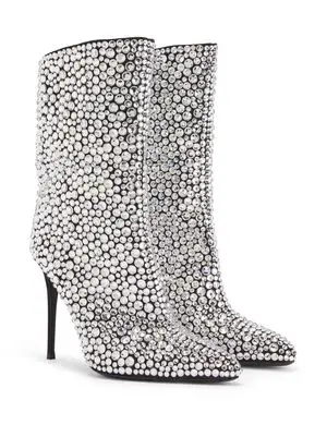 GIUSEPPE ZANOTTI Merissa Sparkle 105mm Boots - Silver