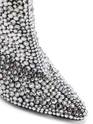 GIUSEPPE ZANOTTI Merissa Sparkle 105mm Boots - Silver
