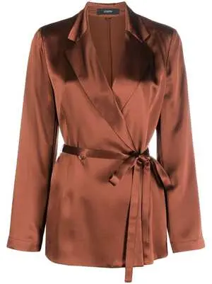 JOSEPH Joubert Double-breasted Silk Jacket - Brown